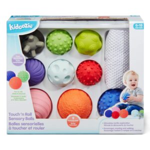 Kidoozie Touch 'n Roll Sensory Balls - Developmental Toy for Infants and Toddlers Ages 6-18 Months