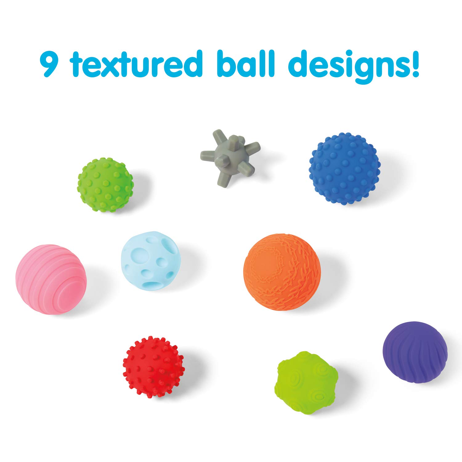 Kidoozie Touch 'n Roll Sensory Balls - Developmental Toy for Infants and Toddlers Ages 6-18 Months