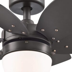 Westinghouse 7232800 Origami Indoor Ceiling Fan with Light, 24 Inch, Espresso