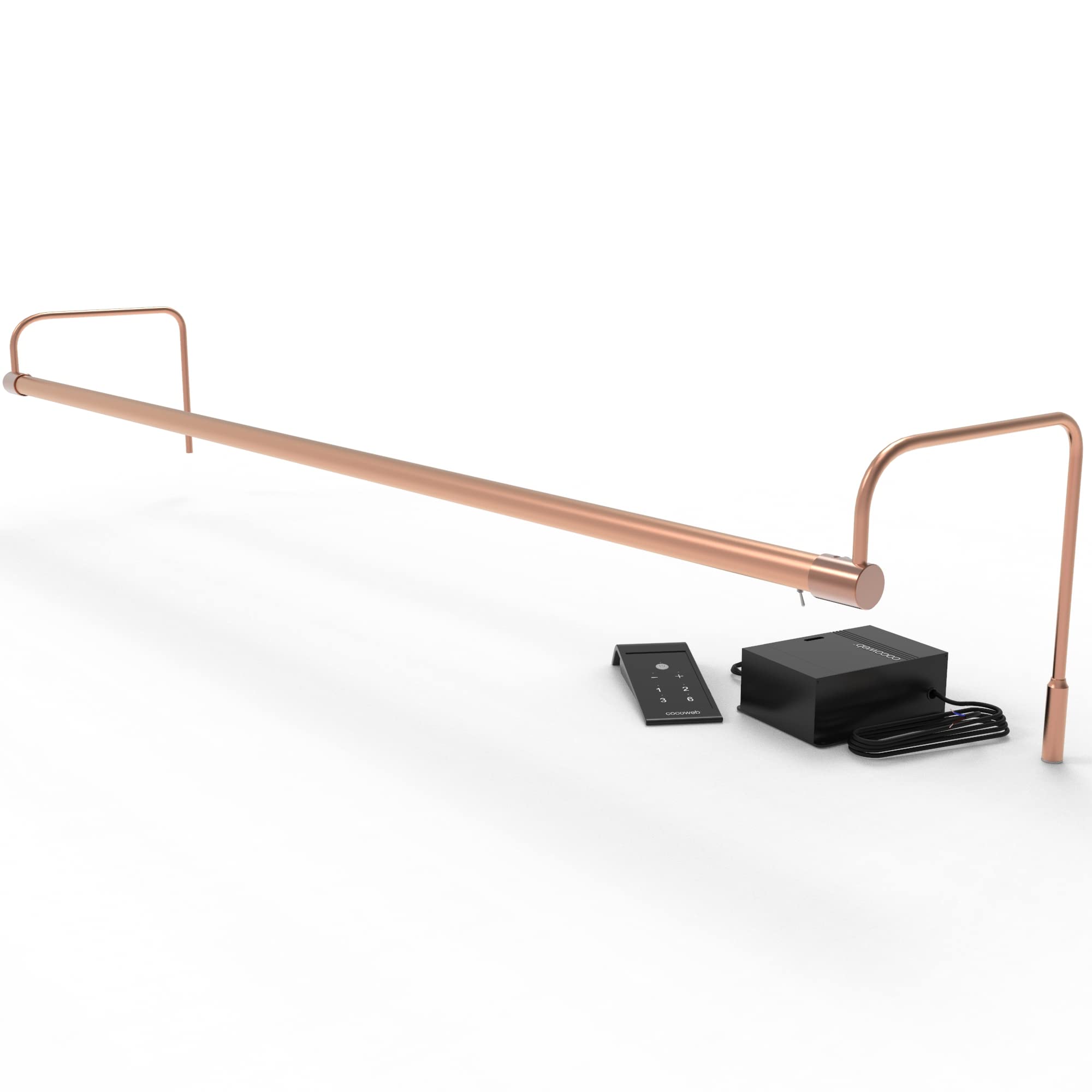 Cocoweb 43" Tru-Slim LED Picture Light in Rose Gold with Non-Dimmable Hardwire Kit with Remote