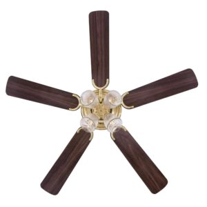 Westinghouse Lighting 7232400 CONTEMPRA IV Indoor Ceiling Fan with Light, 52 Inch, BRASS