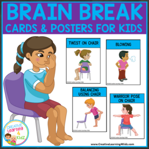 brain break cards & posters for kids