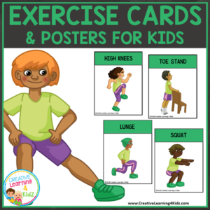 exercise cards & posters for kids