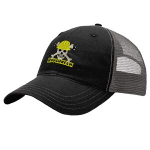 richardson trucker mesh hat roughneck oilfield embroidery cotton dad hats for men & women snapback black charcoal