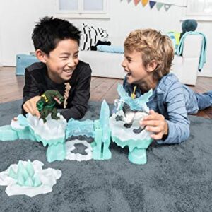 Schleich Eldrador Creatures, Mythical Creatures Toys for Kids, Attack on Ice Fortress Set with Ice Monster and Jungle Monster Action Figures, Ages 7+