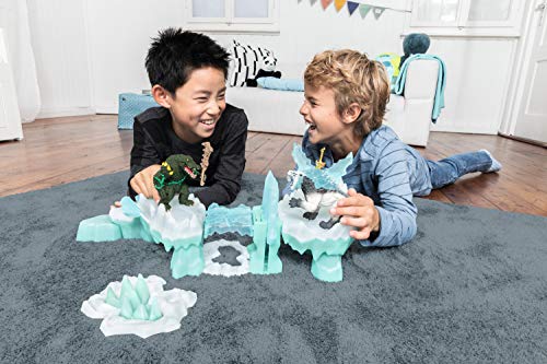 Schleich Eldrador Creatures, Mythical Creatures Toys for Kids, Attack on Ice Fortress Set with Ice Monster and Jungle Monster Action Figures, Ages 7+