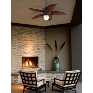 Westinghouse Lighting 7236200 Oasis Indoor/Outdoor Ceiling Fan with Light, 48 Inch, Oil Rubbed Bronze