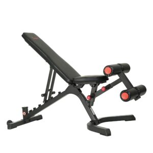 Sunny Health & Fitness Fully Adjustable Power Zone Utility Heavy Duty Weight Bench with 500 LB Max Weight – SF-BH6920, Black