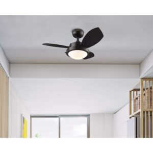 Westinghouse 7233000 Wengue Indoor Ceiling Fan with Light, 30 Inch, Espresso