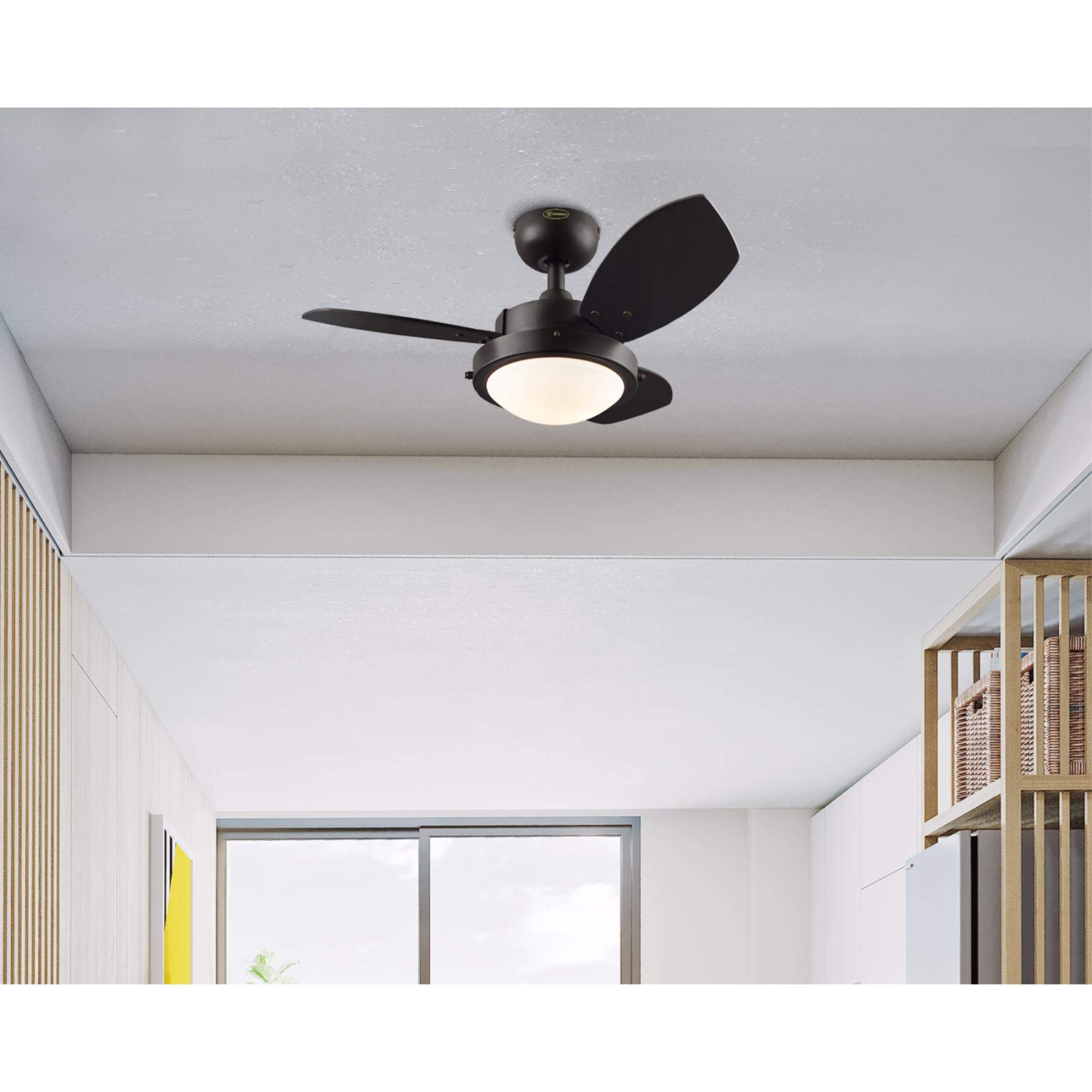 Westinghouse 7233000 Wengue Indoor Ceiling Fan with Light, 30 Inch, Espresso