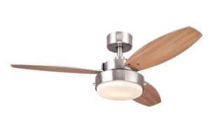 westinghouse lighting 7221600 alloy ceiling fan, 42 inch, brushed nickel