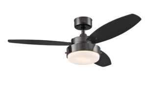 westinghouse 7221500 alloy ceiling fan, 42 inch, gun metal