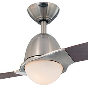 Westinghouse Lighting 7223000 Solana Indoor Ceiling Fan with Light and Remote, 48 Inch, Brushed Nickel