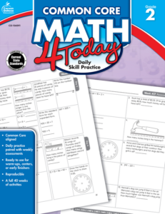 carson dellosa, common core math 4 today workbook, grade 2, printable