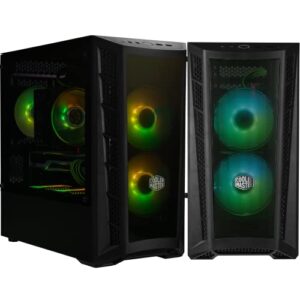 Cooler Master MasterBox MB311L ARGB Airflow Micro-ATX Tower with Dual ARGB Fans, Fine Mesh Front Panel, Mesh Intake Vents, Tempered Glass Side Panel & ARGB Lighting System