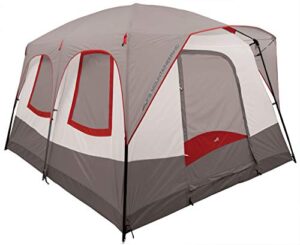 alps mountaineering camp creek two-room tent - gray/red