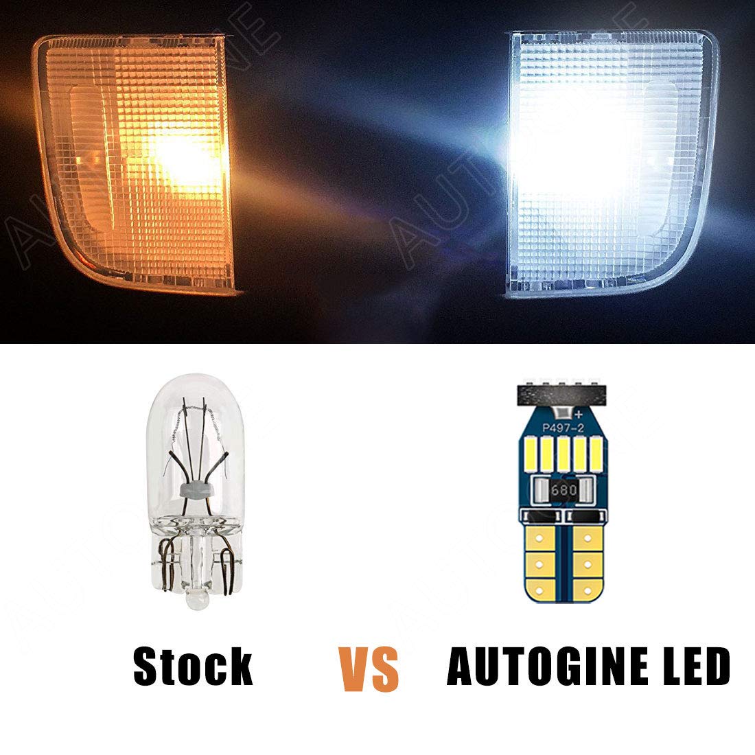 AUTOGINE White Interior LED Lights Kit for Ford F150 F-150 2009 2010 2011 2012 2013 2014 Super Bright 6000K Interior LED Light Bulbs Package + Install Tool