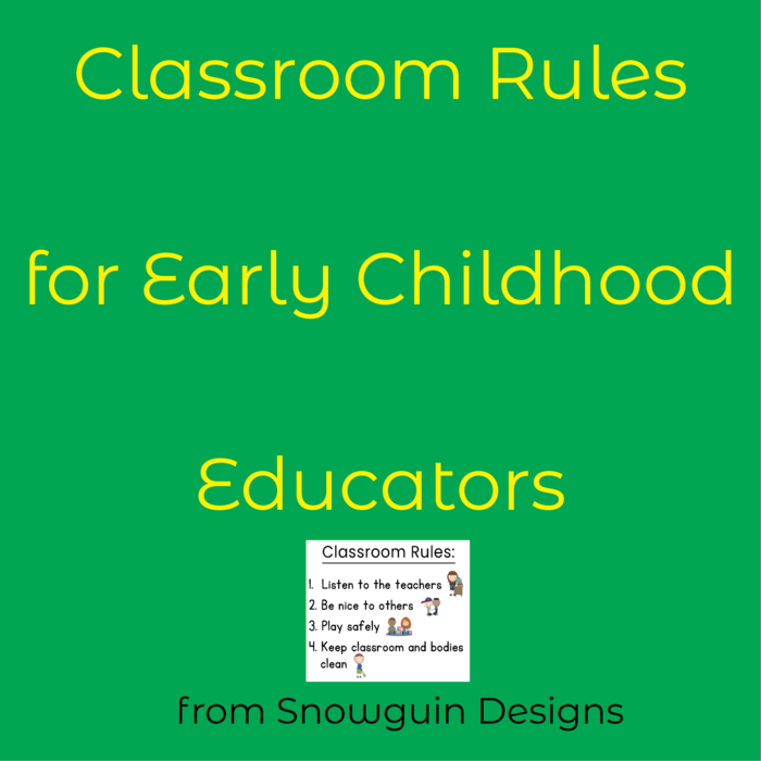 Classroom Rules Printable for Early Childhood Educators