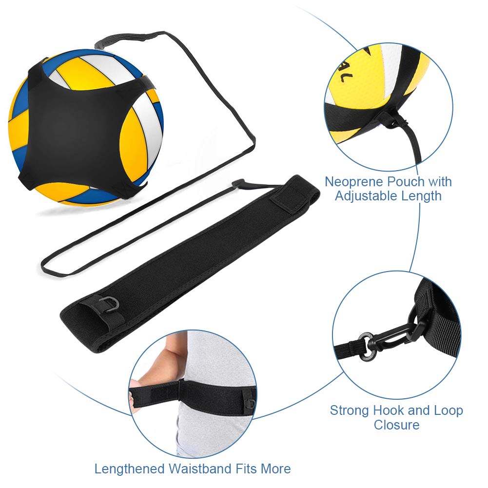 YHG Volleyball Training Equipment Aid with Waist Strap, Volleyball Training Belt Volleyball Rebounder for Solo Practice of Arm Swing Rotations, Serving, Spiking and Hitting