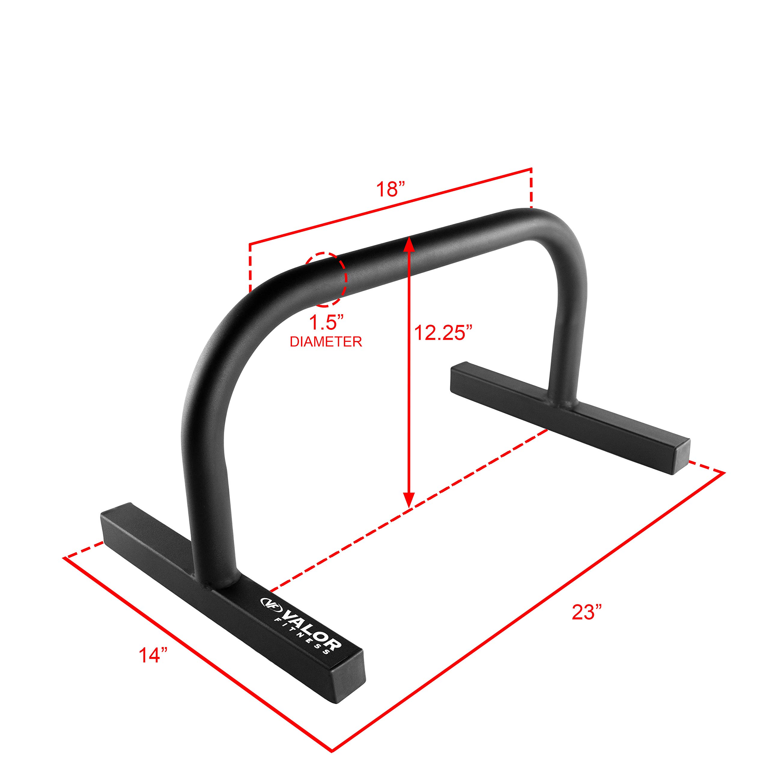 Valor Fitness Gymnastic Parallette Bars - Training Dip Bars Push Up Stands - Build Core Body Weight Strength Balance Equipment -PR-LT