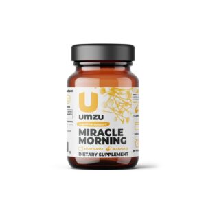 UMZU Miracle Morning - Natural Energy Supplements - with Caffeine, L-Theanine, Thiamin & More - Focus & Energy Pills - 30 Day Supply - 30 Capsules