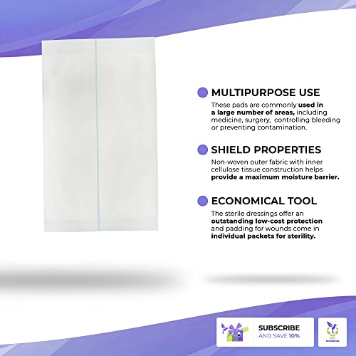 Dukal Abdominal Pads. Pack of 25 Non-Sterile ABD Pads 12" x 16". Highly Absorbent Pads for Wound Padding and Protection. Wound Dressing with Sealed Edges, 5945