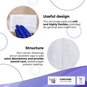 Dukal Abdominal Pads. Pack of 25 Non-Sterile ABD Pads 12" x 16". Highly Absorbent Pads for Wound Padding and Protection. Wound Dressing with Sealed Edges, 5945