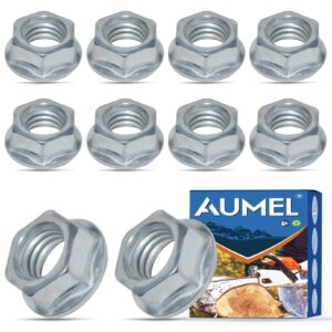 aumel bar nuts kit 10pcs for echo cs-400 husqvarna 55, 455, 460 rancher chainsaw flange screw