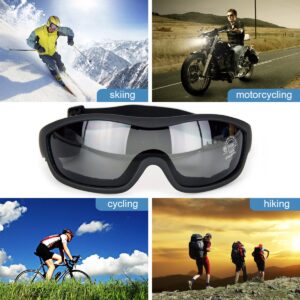 Viriber Motorcycle Goggles Bike Goggles UV Protective Outdoor Glasses Dust-proof Combat Goggles Military Tactical Goggles (Deep Black)