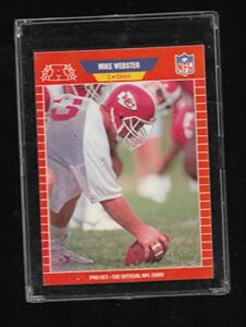 1989 pro set football #459 mike webster kansas city chiefs the official card of the nfl