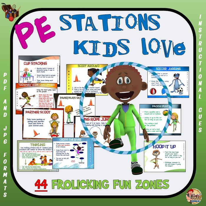 PE Stations Kids Love - 44 "Frolicking Fun" Zones