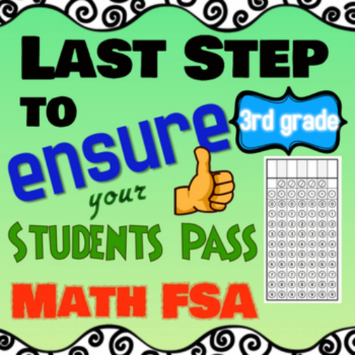 FSA Math Gridded Response Practice, 3rd Grade Math FSA Prep