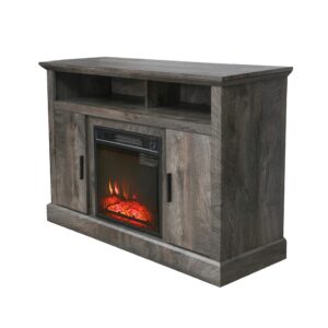 PatioFestival Electric Fireplace TV Stand Entertainment Center Corner Fire Place Heaters Tv Console with Generic Rustic Furniture for TVs up to 42" Wide, Rustic