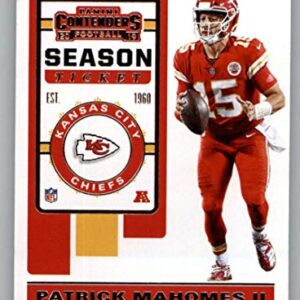 2019 Panini Contenders NFL Season Ticket Football #39 Patrick Mahomes II Kansas City Chiefs Official NFL Trading Card From Panini America