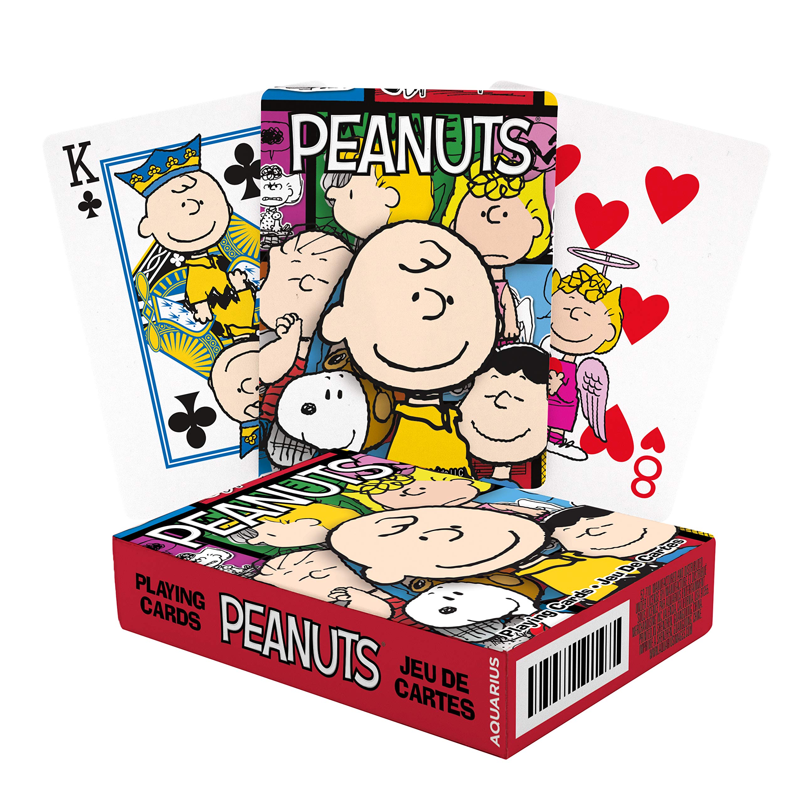 AQUARIUS Peanuts Playing Cards - Peanuts Cast Deck of Cards for Your Favorite Card Games - Officially Licensed Peanuts Merchandise & Collectibles - Poker Size with Linen Finish