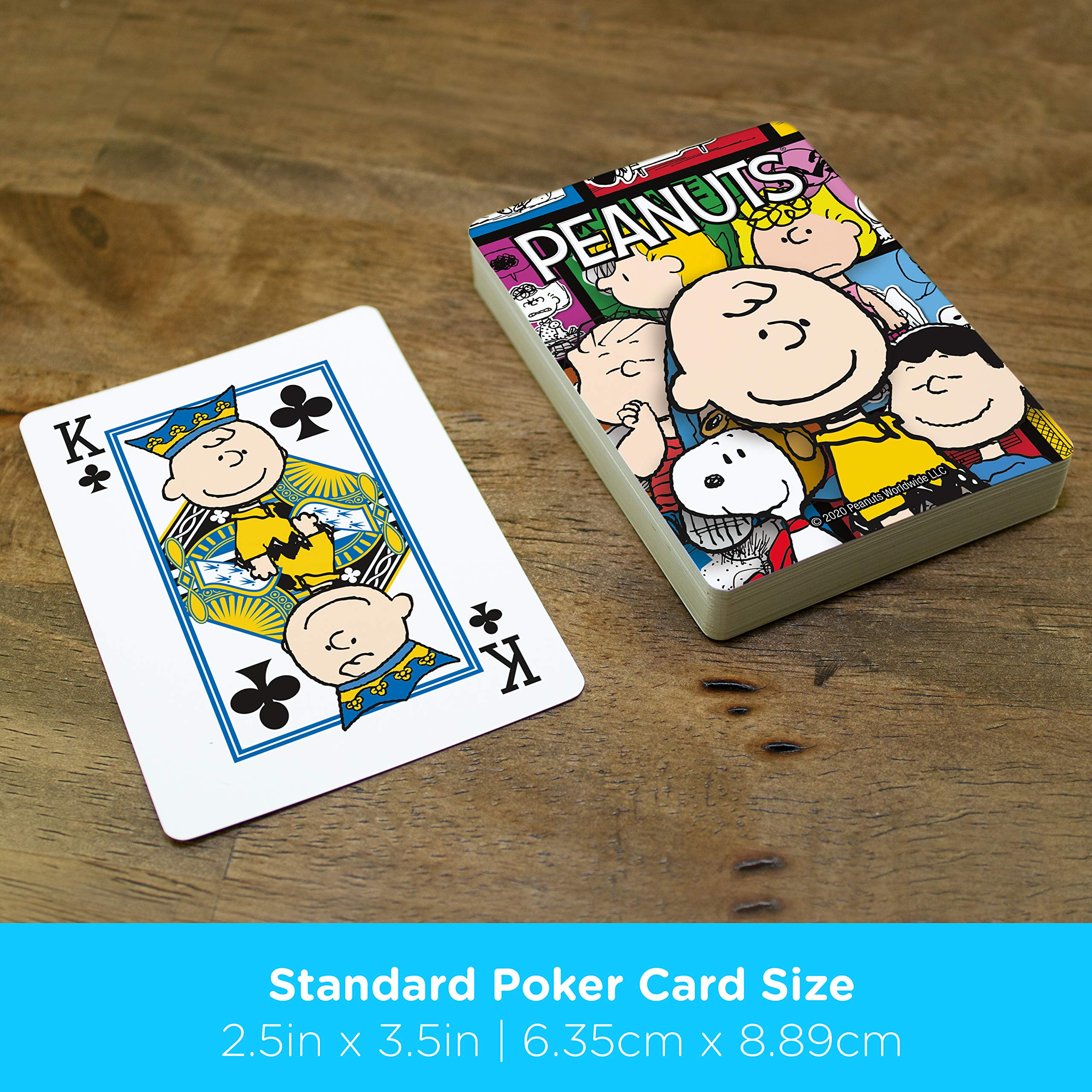 AQUARIUS Peanuts Playing Cards - Peanuts Cast Deck of Cards for Your Favorite Card Games - Officially Licensed Peanuts Merchandise & Collectibles - Poker Size with Linen Finish