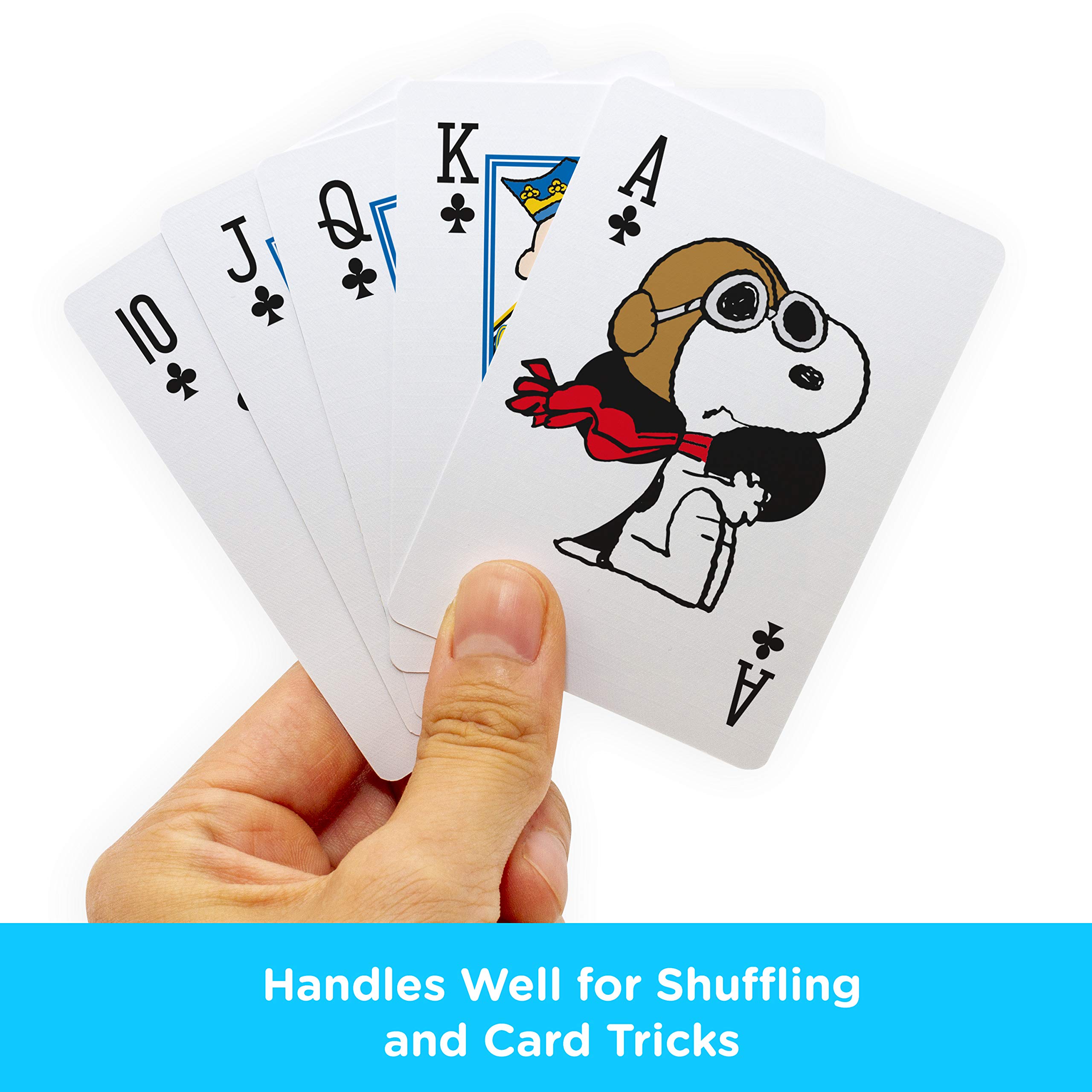 AQUARIUS Peanuts Playing Cards - Peanuts Cast Deck of Cards for Your Favorite Card Games - Officially Licensed Peanuts Merchandise & Collectibles - Poker Size with Linen Finish