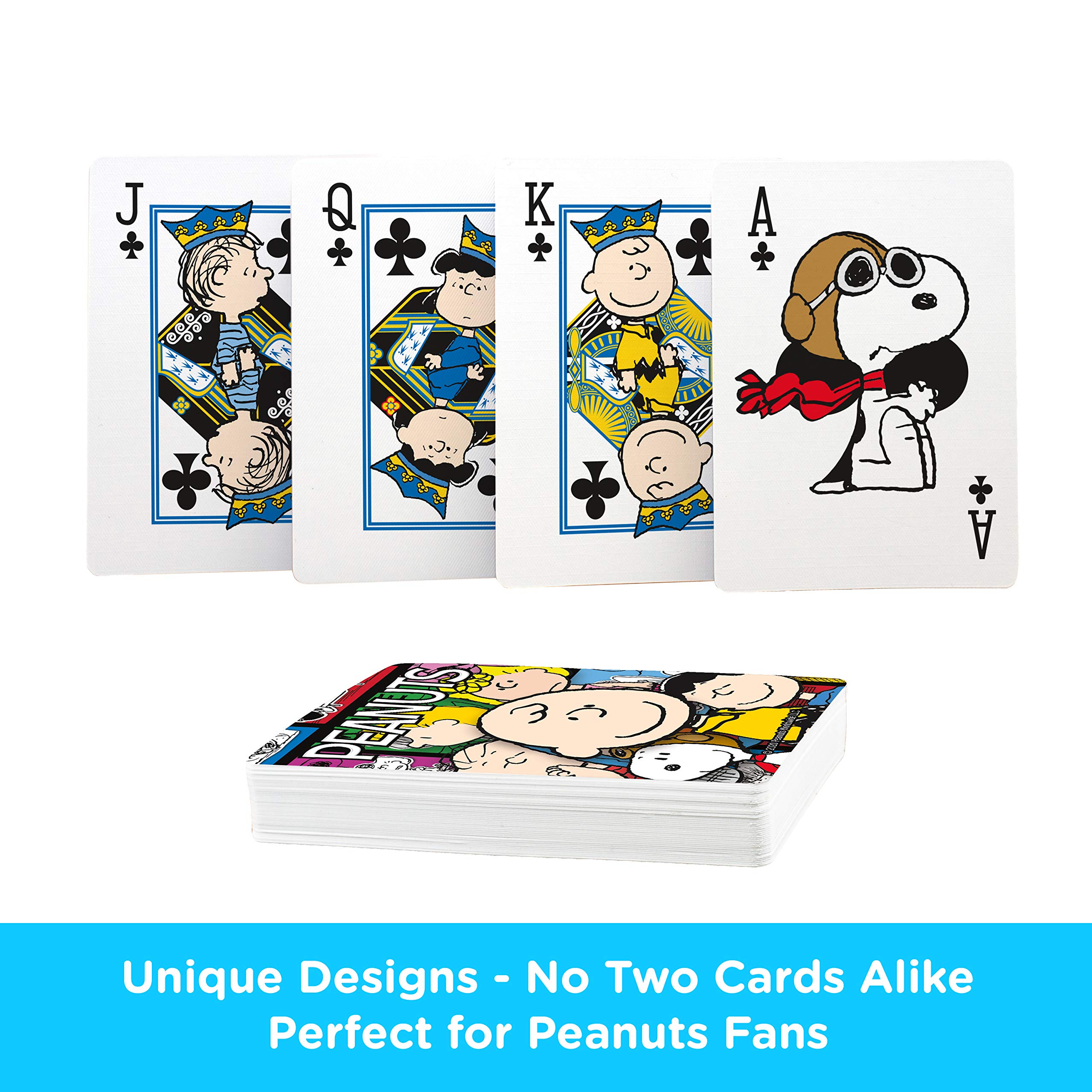 AQUARIUS Peanuts Playing Cards - Peanuts Cast Deck of Cards for Your Favorite Card Games - Officially Licensed Peanuts Merchandise & Collectibles - Poker Size with Linen Finish