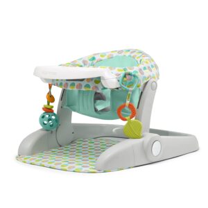 summer infant learn-to-sit stages 3-position floor seat, sweet-and-sour neutral – sit baby up to see the world – baby activity seat is adjustable for ages 6-12 months – includes toys and tray