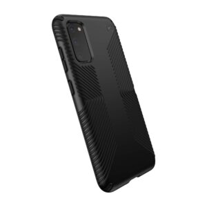 speck black samsung galaxy s20 case - drop protection, extra grip, scratch resistant & shock-absorbent case for galaxy s20 - slim design grip protection black case - grip case - presidio