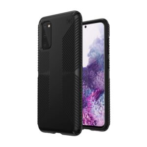 Speck Black Samsung Galaxy S20 Case - Drop Protection, Extra Grip, Scratch Resistant & Shock-Absorbent Case for Galaxy S20 - Slim Design Grip Protection Black Case - Grip Case - Presidio