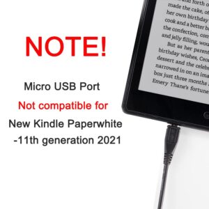 10Ft Micro USB Cable for Charging Fire HD 6 7 8 10 Tablet and Fire HD6 7 8 10 Kids Edition,Kindle Fire HD, HDX 6" 7" 8.9"(Fire 1st-8th Gen),Kindle E-Reader,Paperwhite,Oasis,Voyage,(3rd-10th Gen)-2Pack