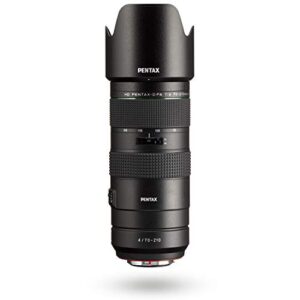 hd pentax-d fa 70-210mm f4ed sdm wr: telephoto zoom lens for dslr cameras high-performance while maintaing constant f/4 aperture weather-resistant construction min. focusing distance of 0.95 meters