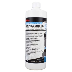 milton 1002-32s compressor oil, synthetic, flip top, 32 oz.