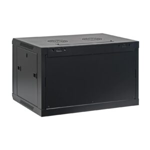 AEONS 6U Professional Wall Mount Network Server Cabinet Enclosure 19-Inch Server Network Rack with Glass Door 16-Inches Deep Black (Fully Assembled