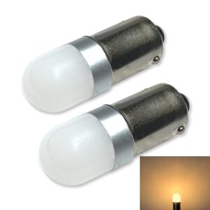 #313 Miniature Bayonet Bulb LED Replacement (2-Pack) | 28vdc | Ba9s Base | Bulb Shape: T3 1/4 | Replaces Bulb Numbers: 313 1818 1819 1820 1820BTS 1829 1843 1864 1873 757 1437 (2-Pack; Warm White)