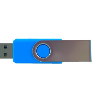 4GB Flash Drives Bulk 2 Pack USB 2.0 Blue Memory Drive Bundle with (2) Everything But Stromboli Lanyards and (3) White Labels for USB Drive