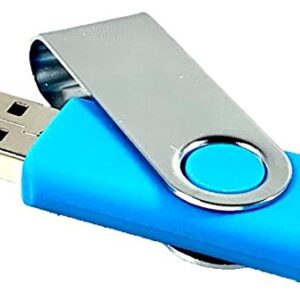 4GB Flash Drives Bulk 2 Pack USB 2.0 Blue Memory Drive Bundle with (2) Everything But Stromboli Lanyards and (3) White Labels for USB Drive