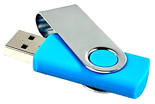 4GB Flash Drives Bulk 2 Pack USB 2.0 Blue Memory Drive Bundle with (2) Everything But Stromboli Lanyards and (3) White Labels for USB Drive