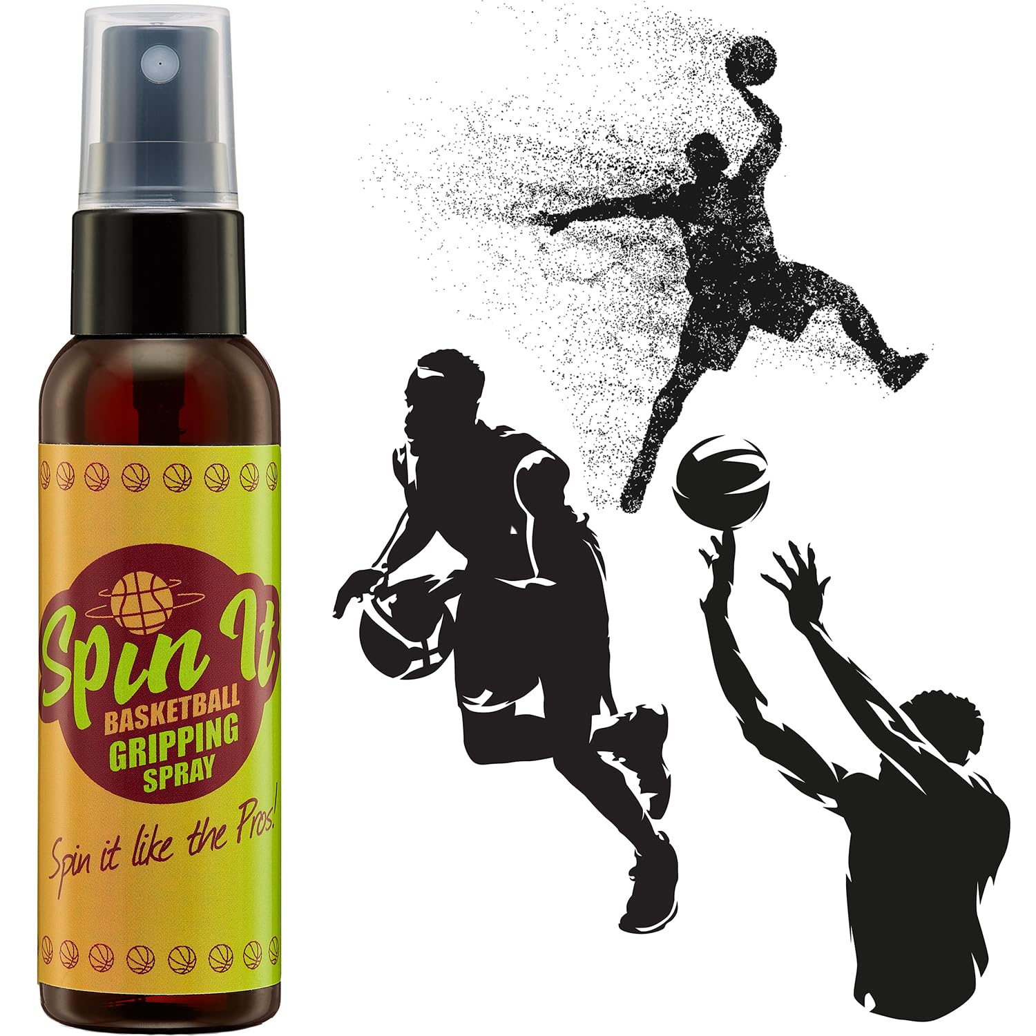 Spin-iT Basketball Hand Grip Spray - Use with Your Basketball Dribble Trainer - Basketball Grip Powder Replacement - Part of Your Basketball Accessories, Basketball Gear, Basketball Training 2 oz